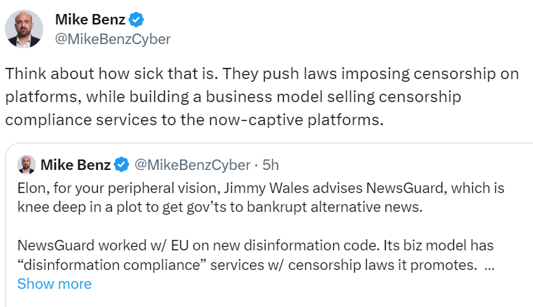 They push laws imposing censorship on platforms, while building ...